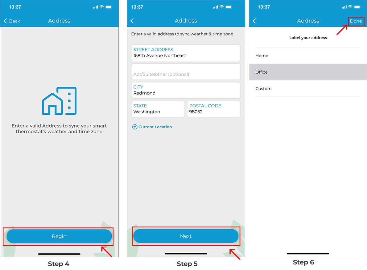 How can I add my address in Cielo Smart Thermostat Eco? – Cielo Customer Support