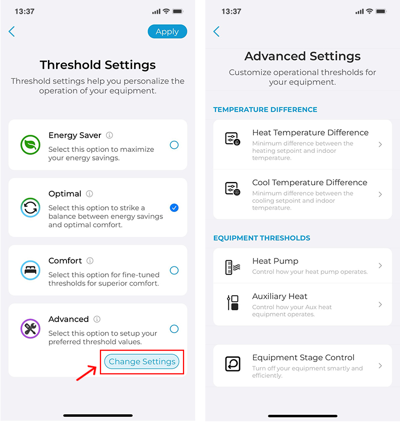 What are threshold settings & how to adjust them on Cielo Smart ...