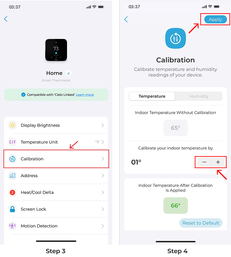 How to calibrate temperature and humidity on Cielo Smart Thermostat? – Cielo Customer Support