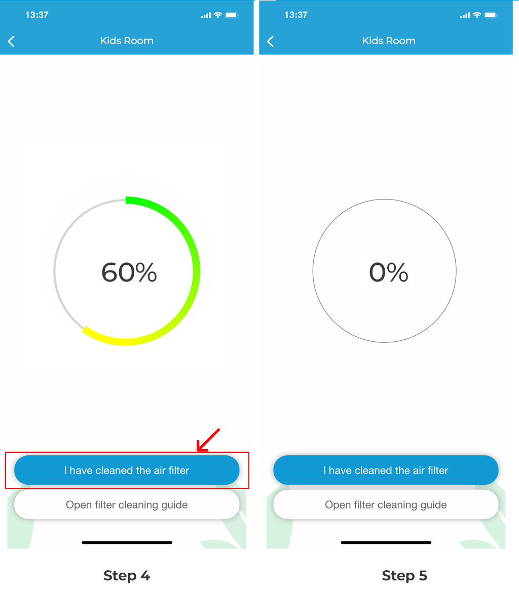 How can I check my AC’s air filter status using Cielo Breez Plus ...