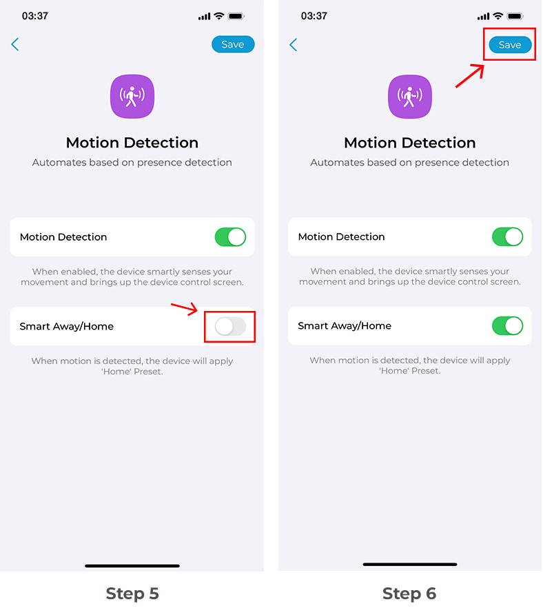 How do I turn on motion detection on my Cielo Breez Edge? – Cielo Customer Support