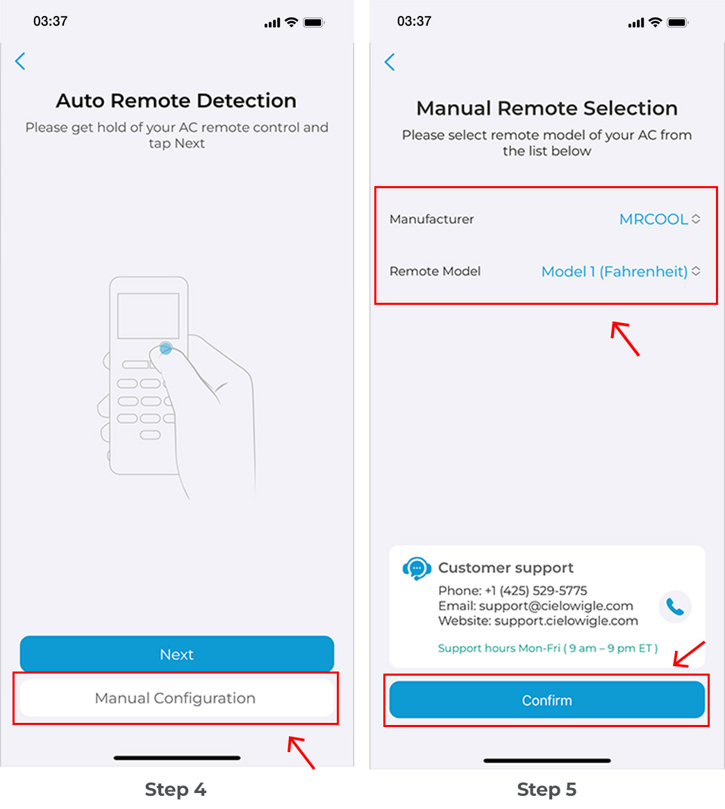 How do I manually configure my AC remote with the Cielo Breez Max ...